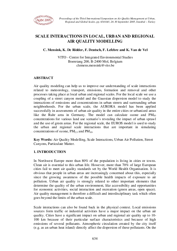 (PDF) Examples of scale interactions in local, urban, and regional air ...