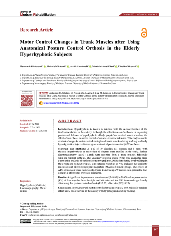 (PDF) Motor Control Changes in Trunk Muscles after Using Anatomical ...