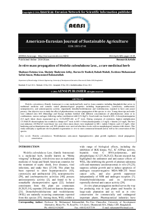 (PDF) American-Eurasian Journal of Sustainable Agriculture