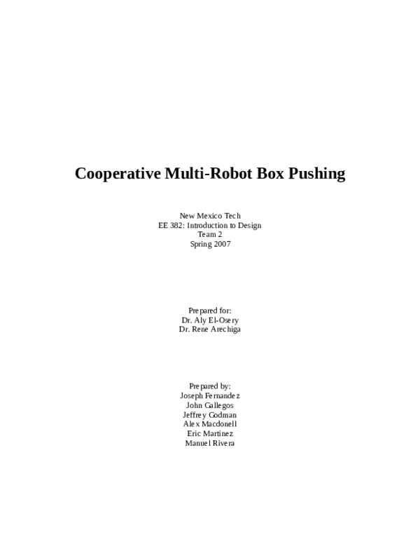 (PDF) Cooperative multi-robot box-pushing | Rene Arechiga - Academia.edu