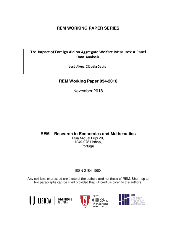 (PDF) REM WORKING PAPER SERIES The Impact of Foreign Aid on Aggregate ...