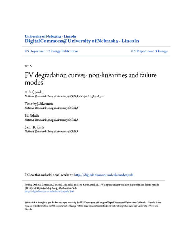(PDF) Understanding PV Degradation and Failure Modes