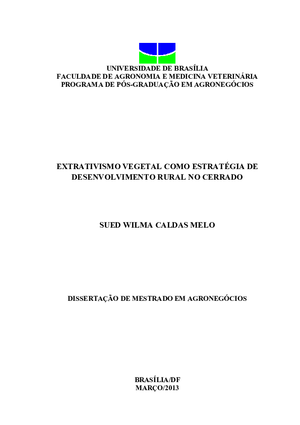 (PDF) Extrativismo vegetal como estratégia de desenvolvimento rural no ...
