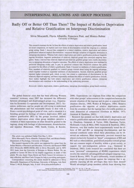 (PDF) Badly off or better off than them? The impact of relative ...