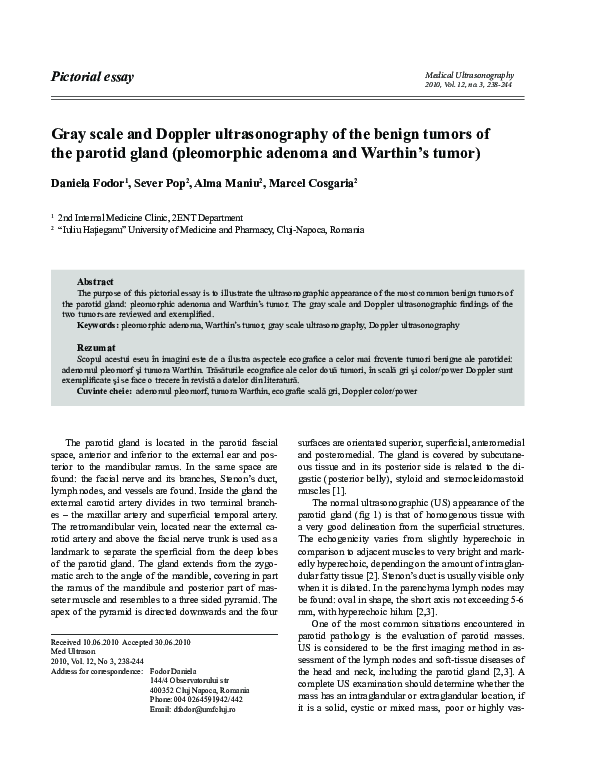 (PDF) Gray scale and Doppler ultrasonography of the benign tumors of ...