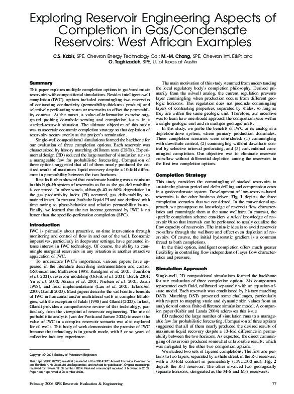 (PDF) Exploring Reservoir Engineering Aspects of Completion in Gas ...