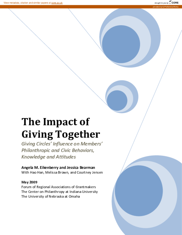 (PDF) The Impact of Giving Together