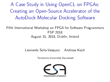 (PDF) A Case Study in Using OpenCL on FPGAs: Creating an Open-Source Accelerator of the AutoDock ...