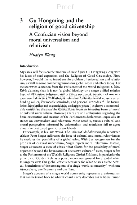 (PDF) Gu Hongming and the religion of good citizenship A Confucian ...