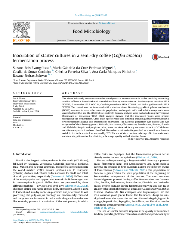 (PDF) Inoculation of starter cultures in a semi-dry coffee (Coffea ...