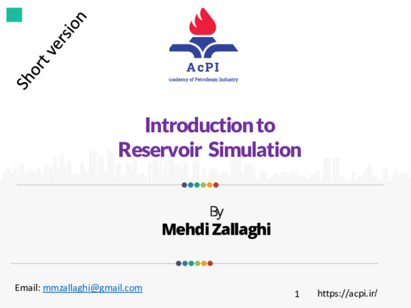 (PDF) Introduction to Reservoir Simulation