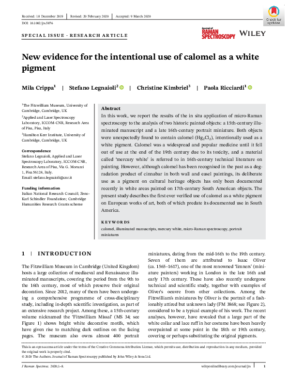 (PDF) New evidence for the intentional use of calomel as a white ...