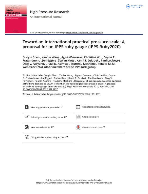 (PDF) Toward an international practical pressure scale: A proposal for ...