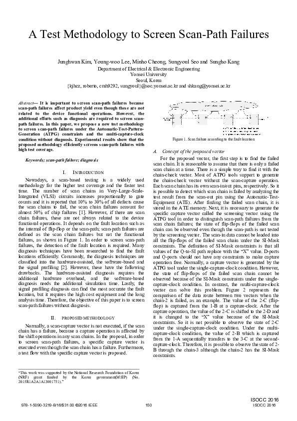 (PDF) A test methodology to screen scan-path failures | Minho Cheong ...