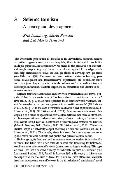 (PDF) Science tourism