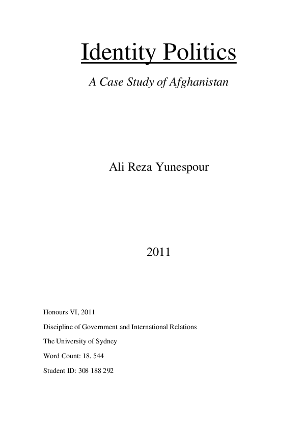 (PDF) A Case Study of Afghanistan | Ali Reza Yunespour - Academia.edu