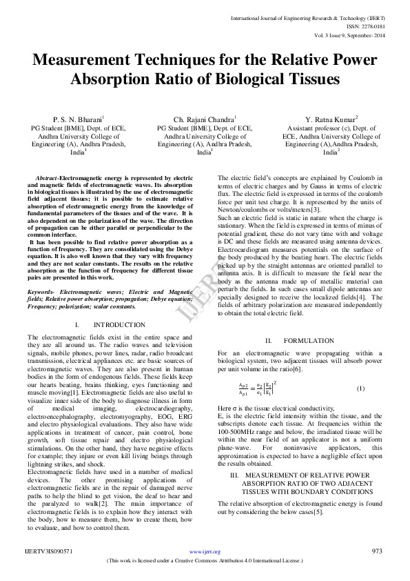 (PDF) Measurement Techniques for the Relative Power Absorption Ratio of ...