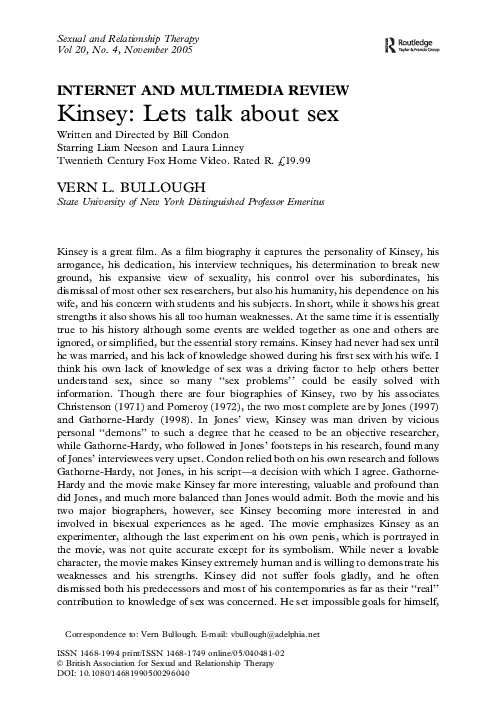(PDF) Kinsey: Lets talk about sex