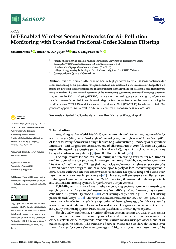 (PDF) IoT-Enabled Wireless Sensor Networks for Air Pollution Monitoring with Extended Fractional ...