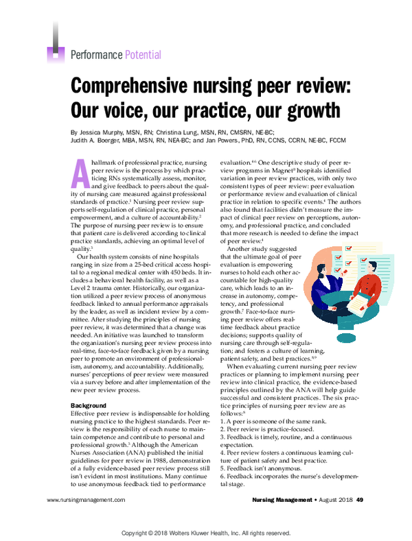 (PDF) Comprehensive nursing peer review