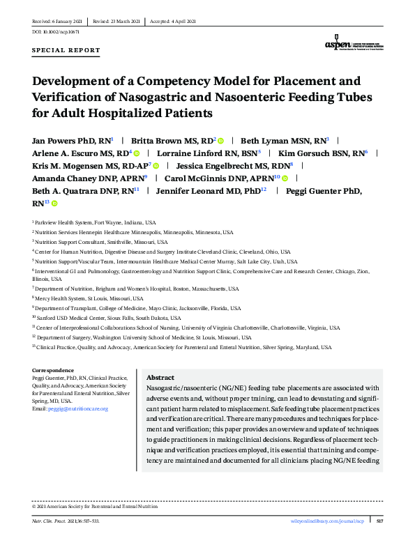 (PDF) Development of a Competency Model for Placement and Verification ...