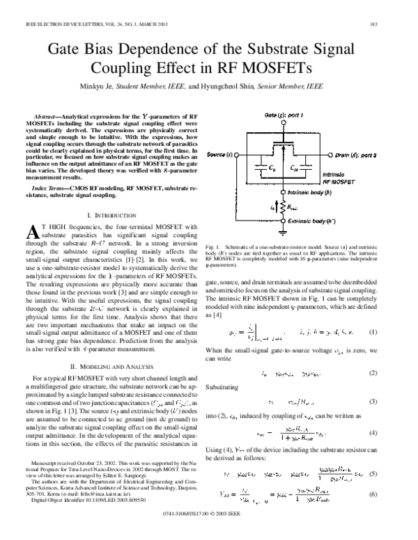(PDF) Gate bias dependence of the substrate signal coupling effect in ...