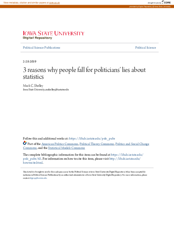 (PDF) 3 Reasons Why People Fall for Politicians’ Lies About Statistics