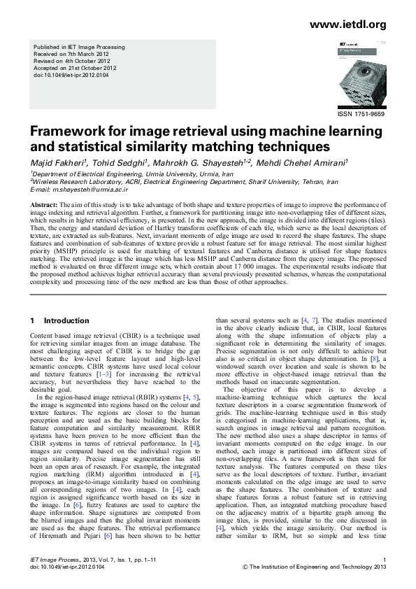 Pdf Efficient Image Retrieval Via Texture And Shape Features