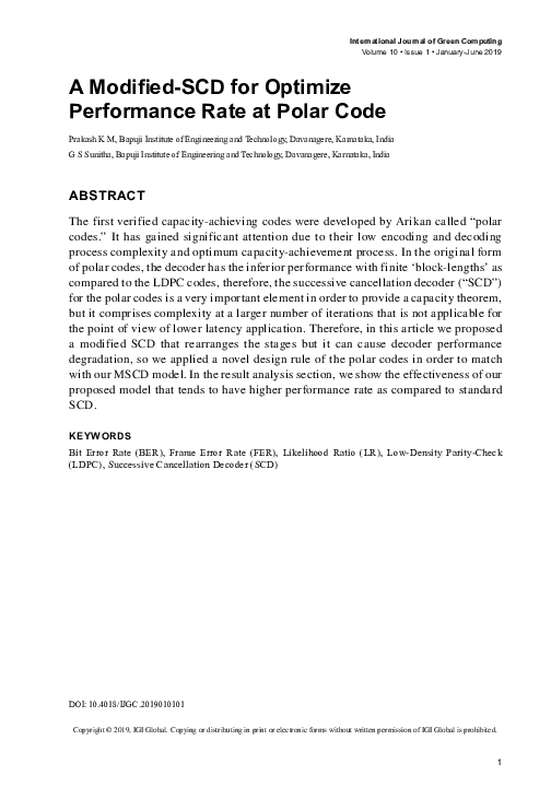 (PDF) A Modified-SCD for Optimize Performance Rate at Polar Code