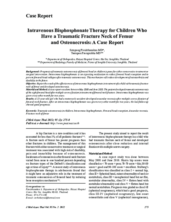 (PDF) Intravenous bisphosphonate therapy for children who have a ...