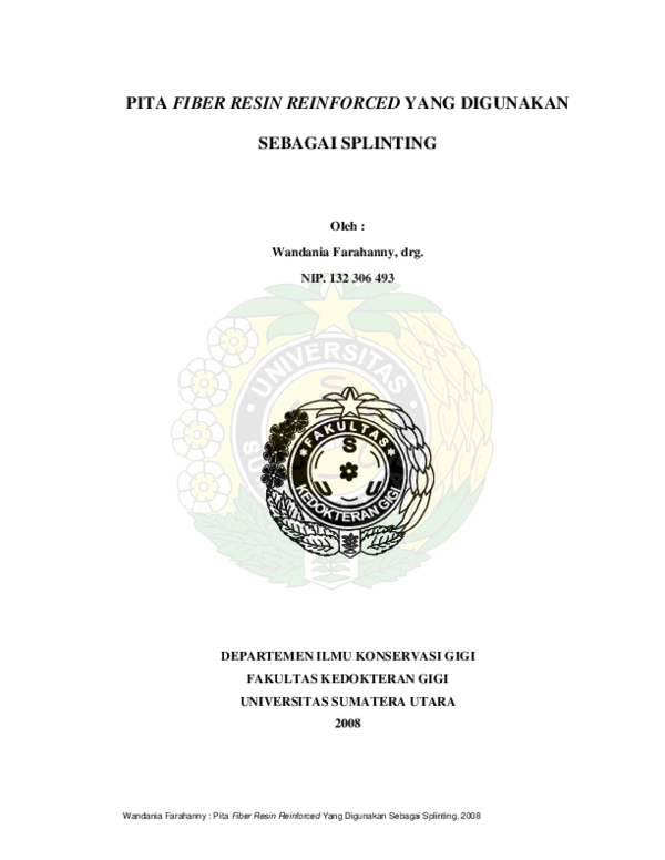 (PDF) Pita Fiber Resin Reinforced Yang Digunakan Sebagai Splinting