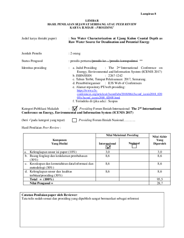 (PDF) 1.3.Sea Water Characterization at Ujung Kulon Coastal Depth as ...