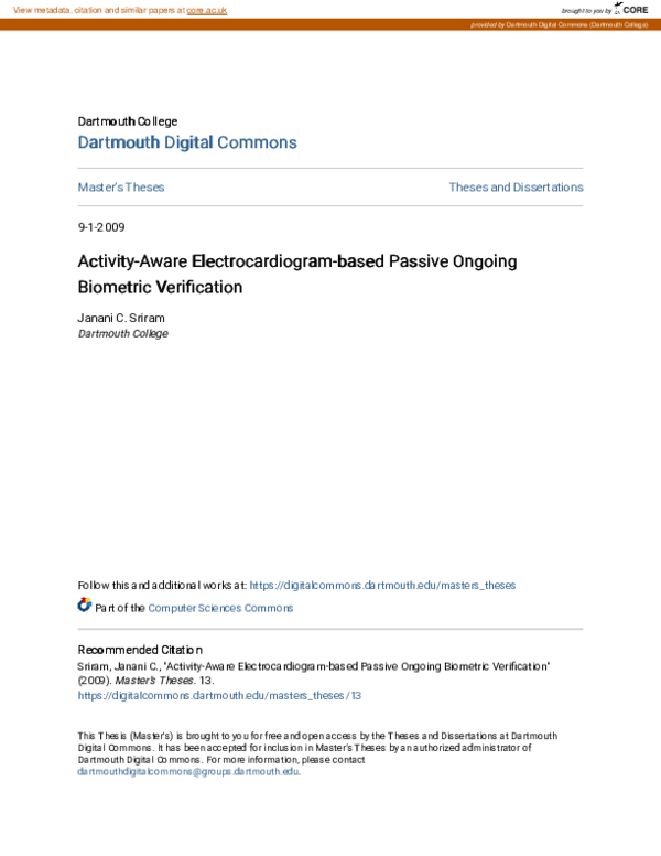 (PDF) Activity-Aware Electrocardiogram-based Passive Ongoing Biometric ...