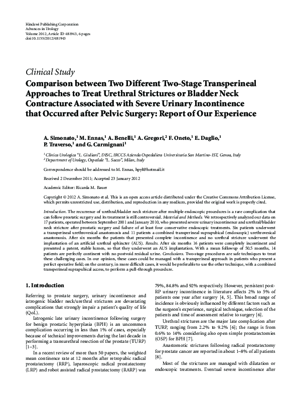 (PDF) Comparison between Two Different Two-Stage Transperineal ...