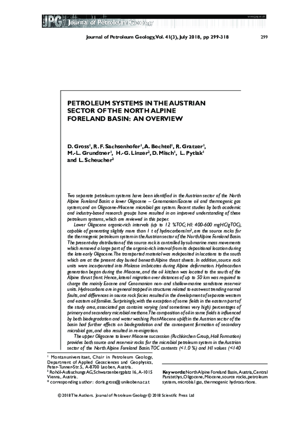 (PDF) Petroleum Systems in the Austrian Sector of the North Alpine ...