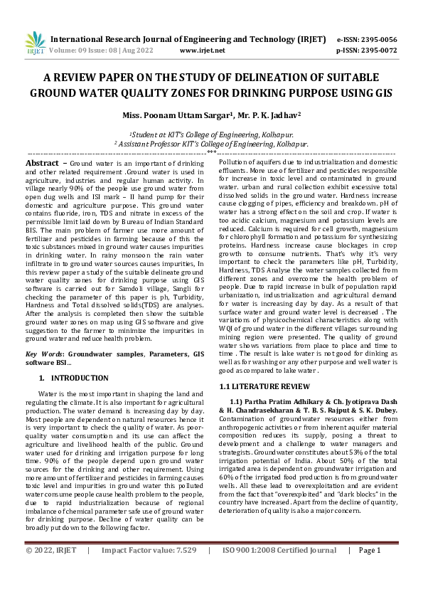 (PDF) A REVIEW PAPER ON THE STUDY OF DELINEATION OF SUITABLE GROUND ...