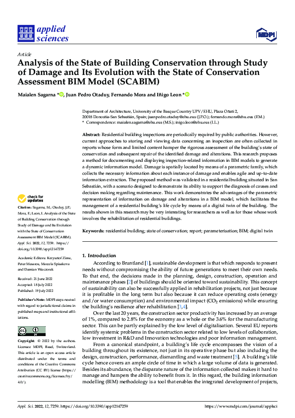 (PDF) Analysis of the State of Building Conservation through Study of ...