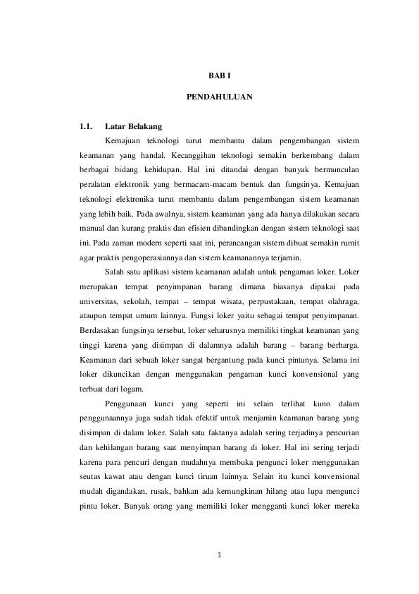 Pdf Rancang Bangun Sistem Keamanan Kunci Loker Mahasiswa Di Politeknik Negeri Sriwijaya