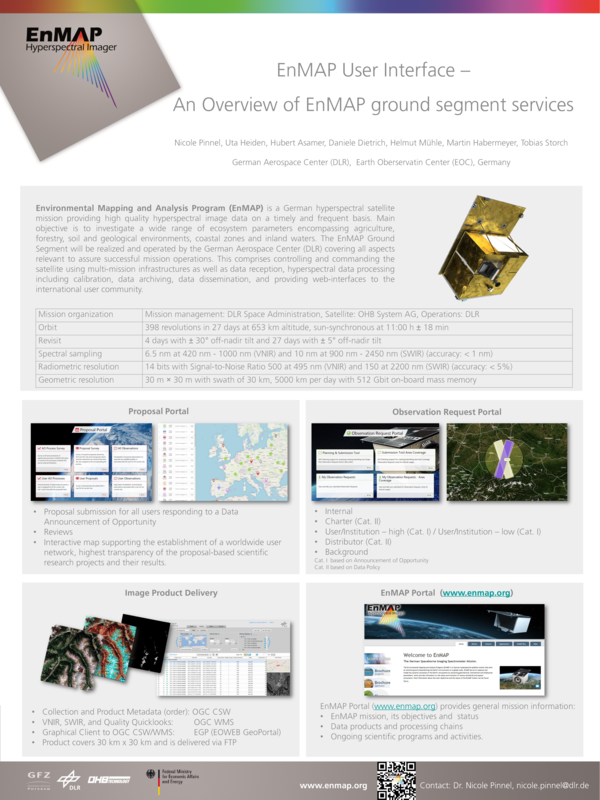(PDF) EnMAP User Interface - An Overview of EnMAP ground segment services