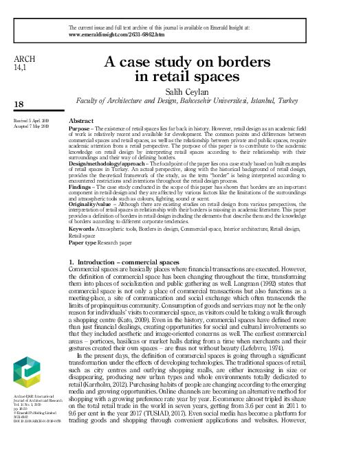 (PDF) A case study on borders in retail spaces