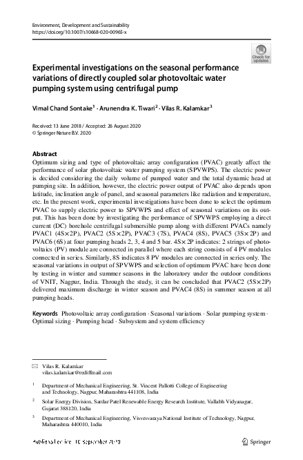 Pdf Experimental Investigations On The Seasonal Performance Variations Of Directly Coupled