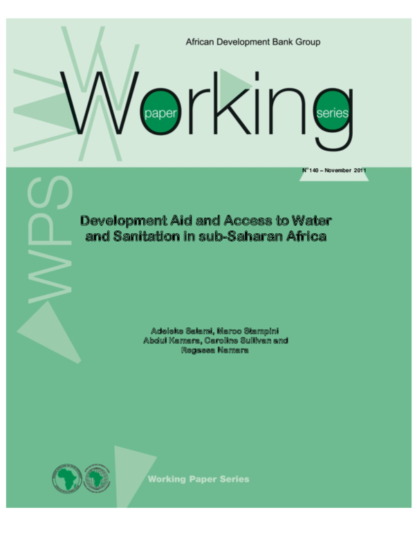 (PDF) Development aid and access to water and sanitation in Sub-Saharan ...
