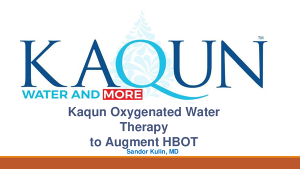 (PDF) Clinical Presentation Non-CME: Kaqun Oxygenated Water Therapy to ...