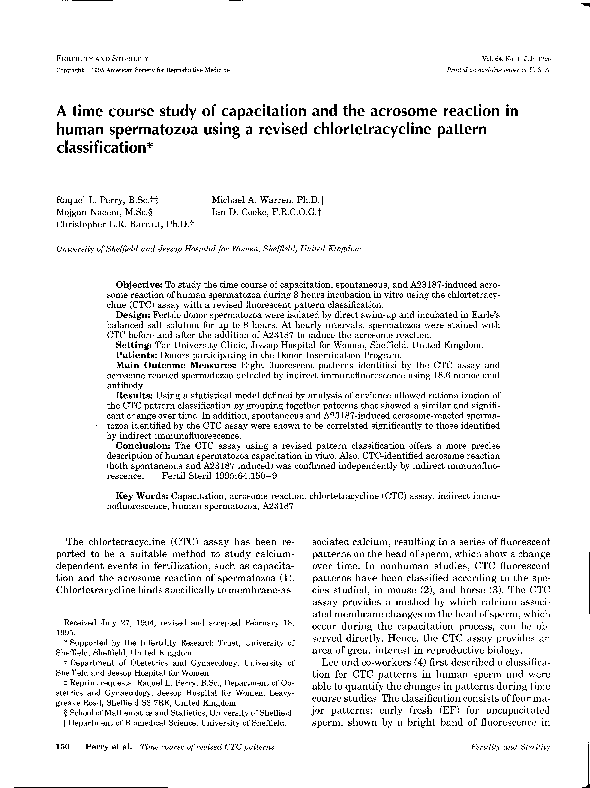 (PDF) A time course study of capacitation and the acrosome reaction in ...