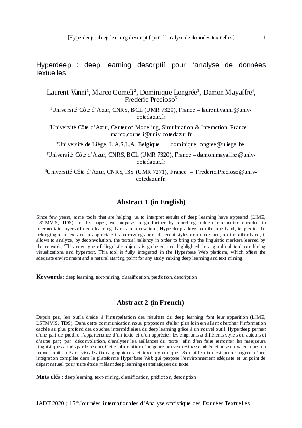 (PDF) Hyperdeep : deep learning descriptif pour l'analyse de données ...