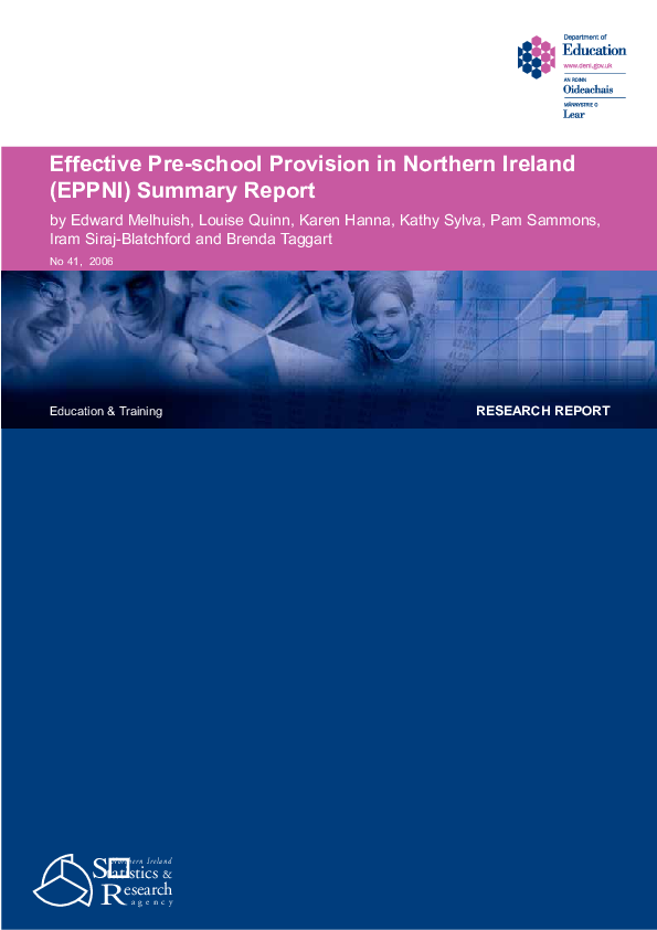 (PDF) The effective pre-school provision in Northern Ireland (eppni ...