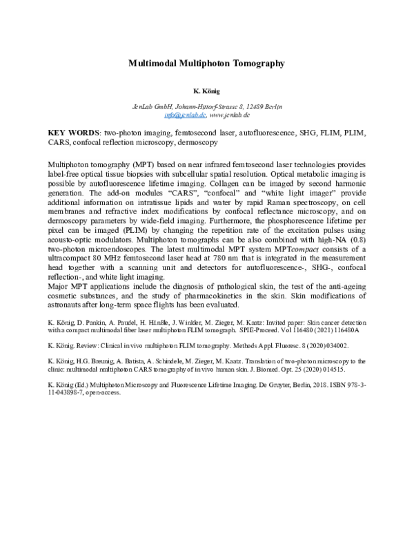 (PDF) Multimodal Multiphoton Tomography