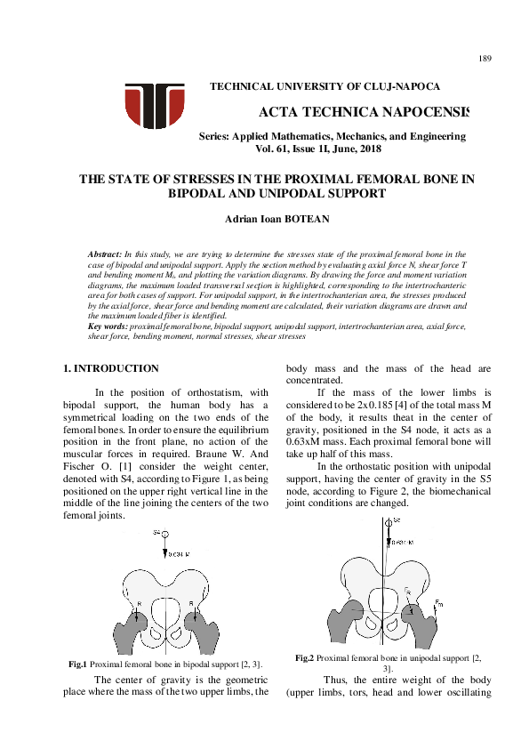 (PDF) The State of Stresses in the Proximal Femoral Bone in Bipodal and ...
