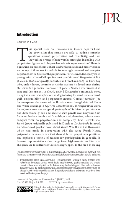 (PDF) Perpetrators in Comics: Introduction
