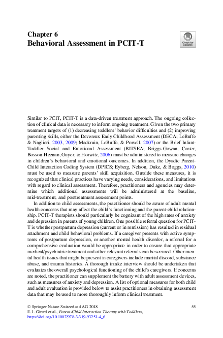 (PDF) Behavioral Assessment in PCIT-T
